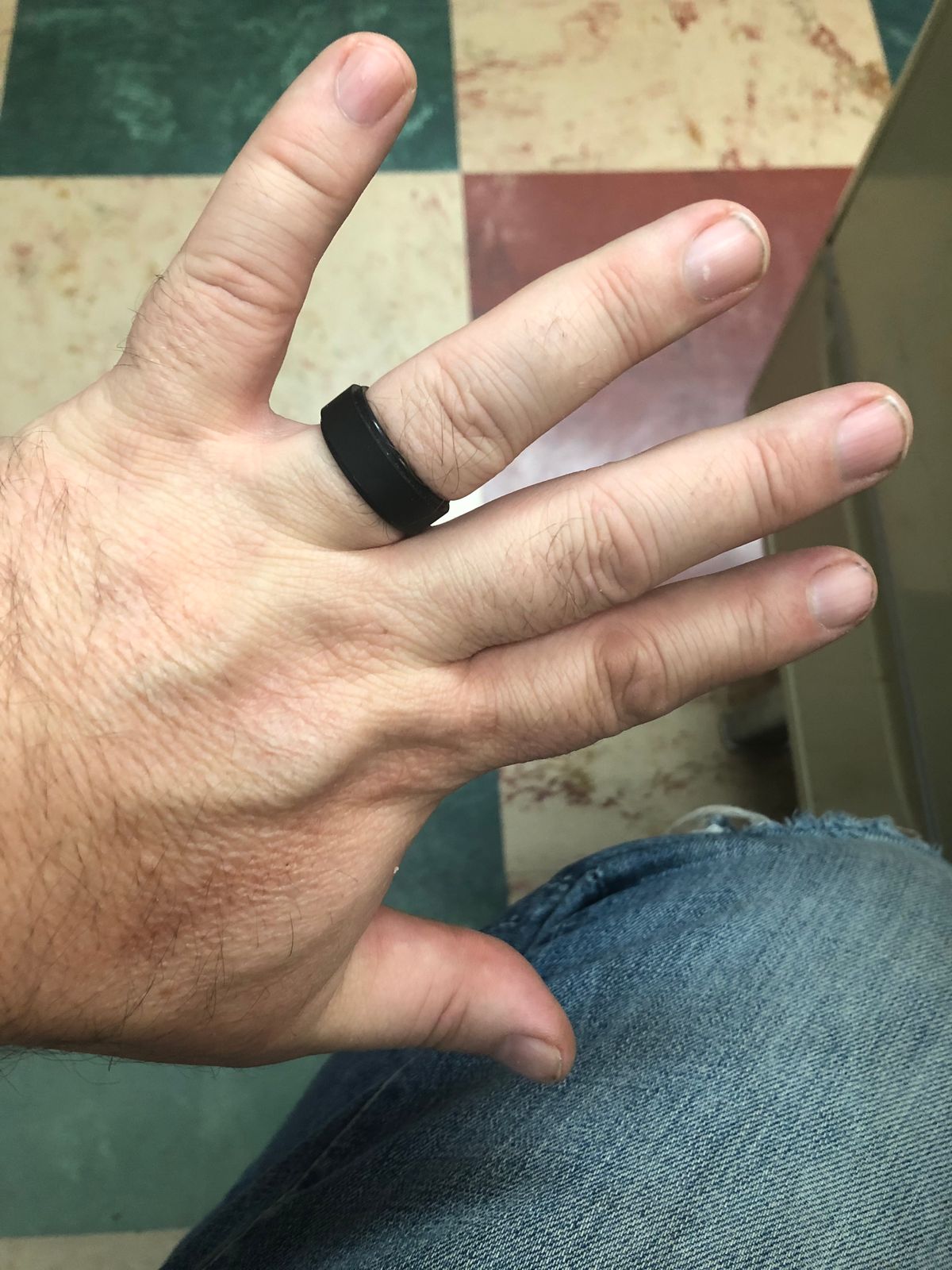 The Robin Ring - Men's Black Silicone Wedding Bands - Manly Bands