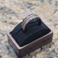 The Oryx - Men's Teakwood & Deer Antler Wedding Ring Band - Manly Bands