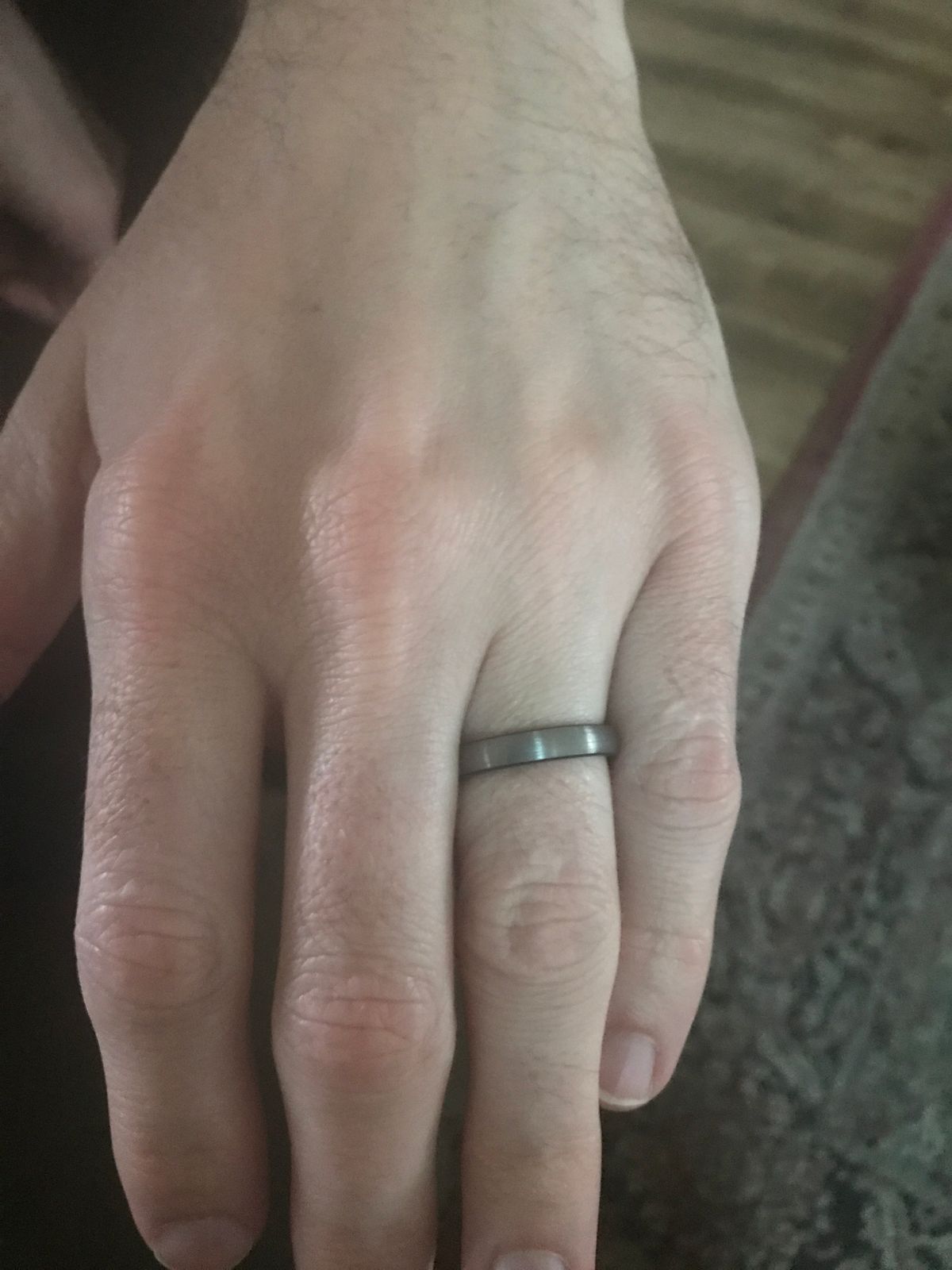 The Rockstar Ring - Matte Black Brushed Men's Tungsten Rings - Manly Bands