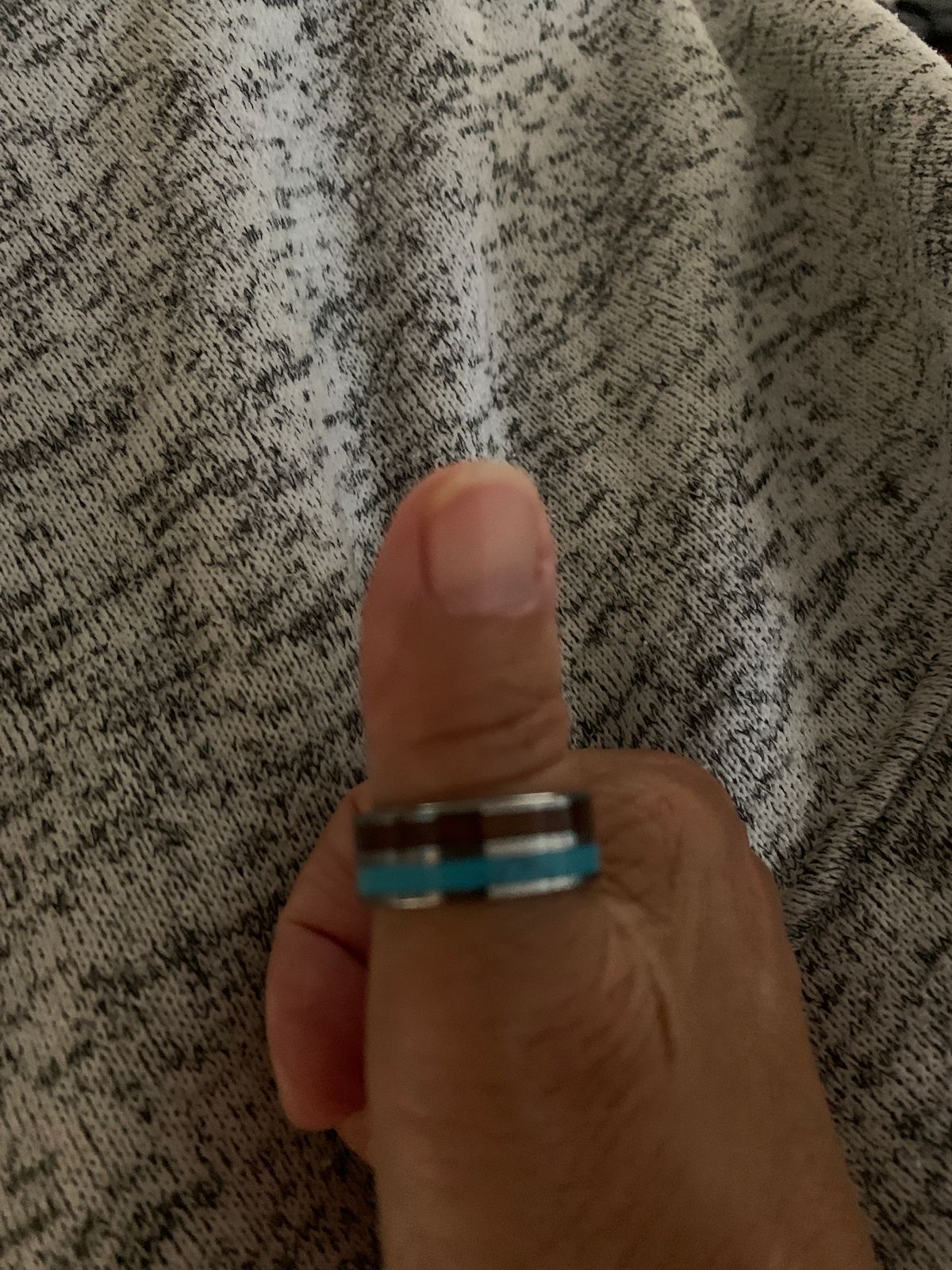 The Surfer - Tungsten Men's Wedding Band w/ Koa Wood & Turquoise ...