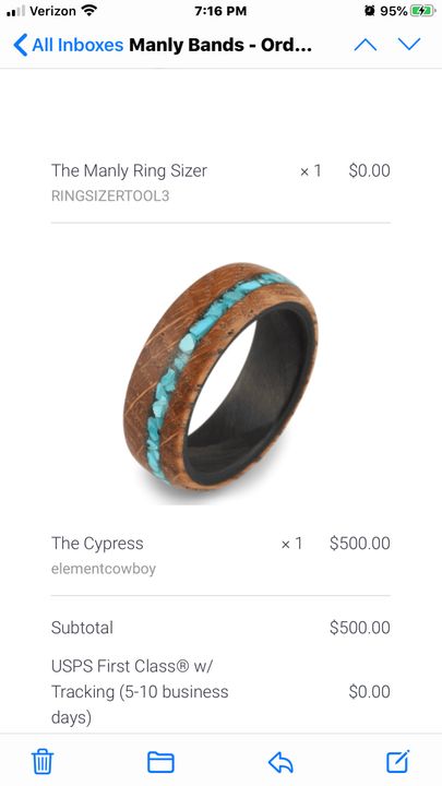 The Oryx - Men's Teakwood & Deer Antler Wedding Ring Band - Manly Bands