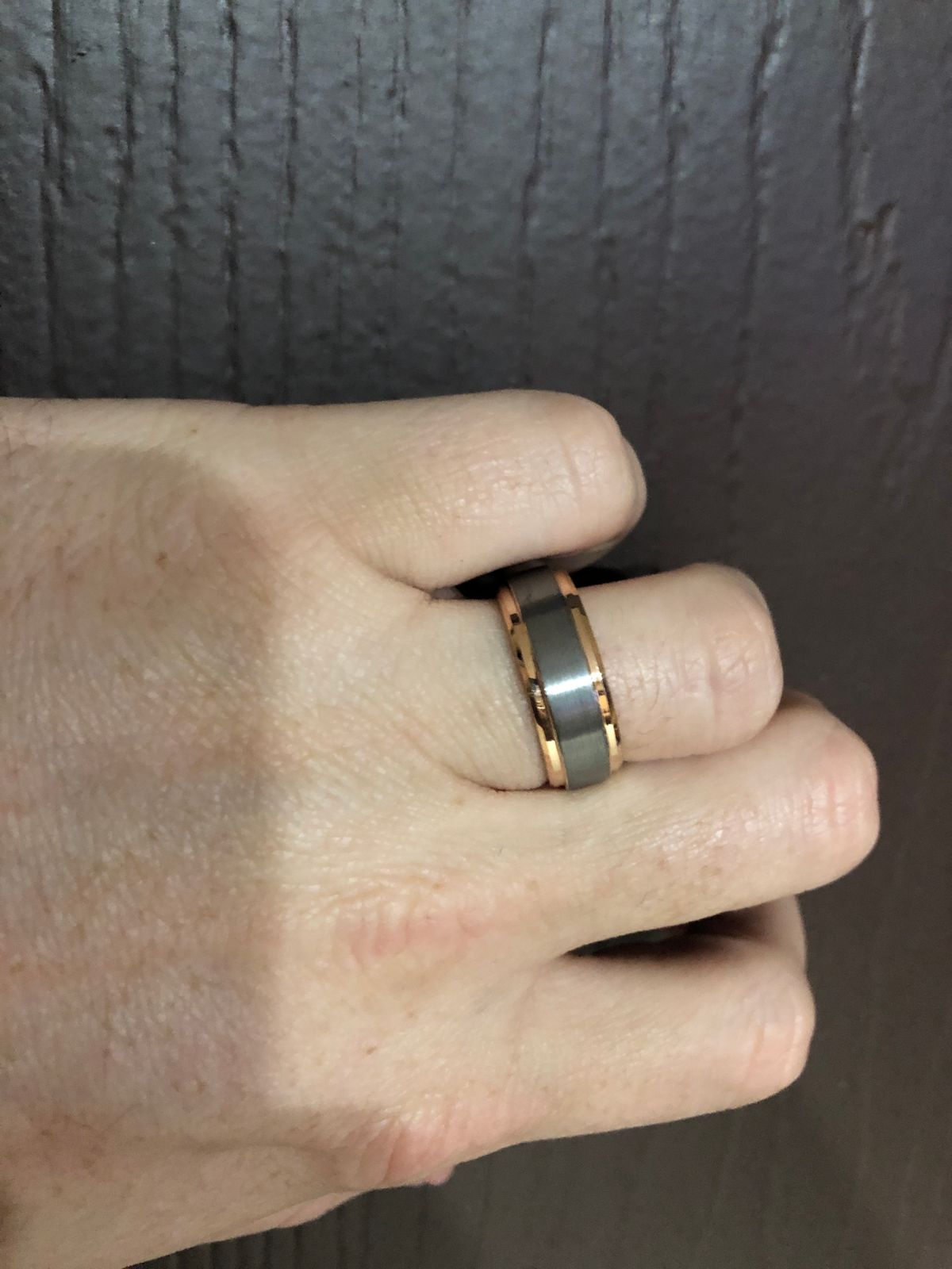 The Gentleman - Rose Gold Tungsten Wedding Ring | Manly Bands