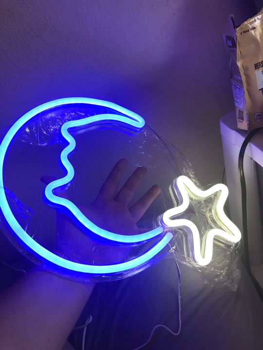 Neon Moon Star - Neon Sign | Tapestry Girls