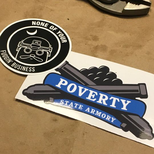 Poverty State Armory Vinyl Sticker – KommandoStore