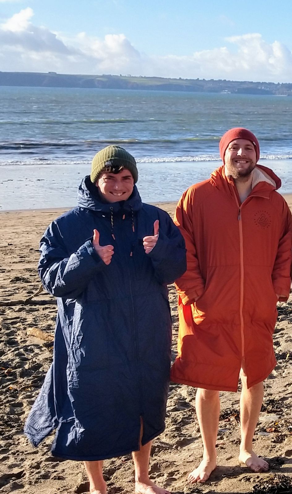 Waves Recycled Sherpa Lined Changing Robe - Deep Blue Camo Pattern ...