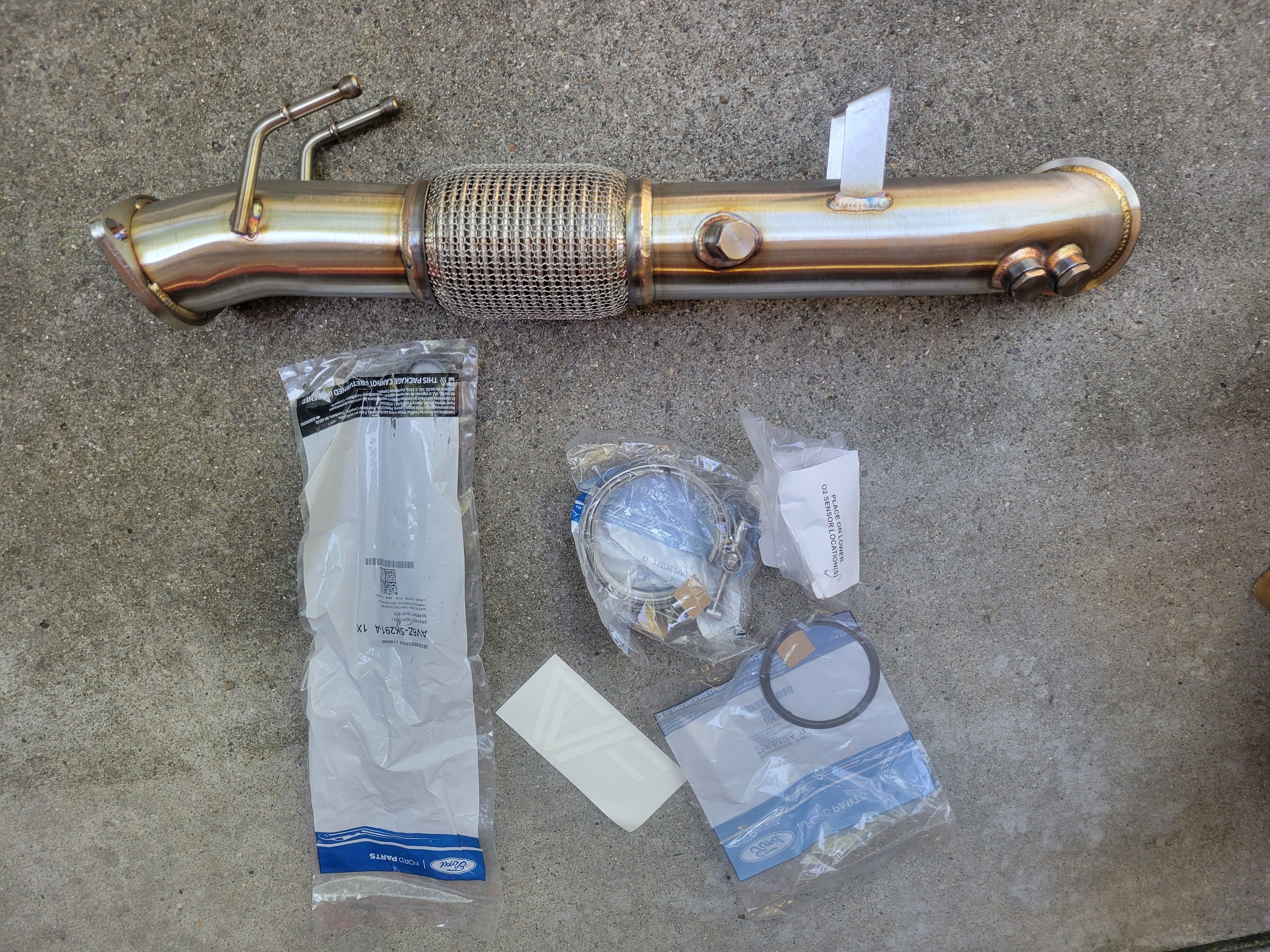 CVF Stainless Steel Race Downpipe 2013 2018 Ford Focus ST CV Fabrication CVF
