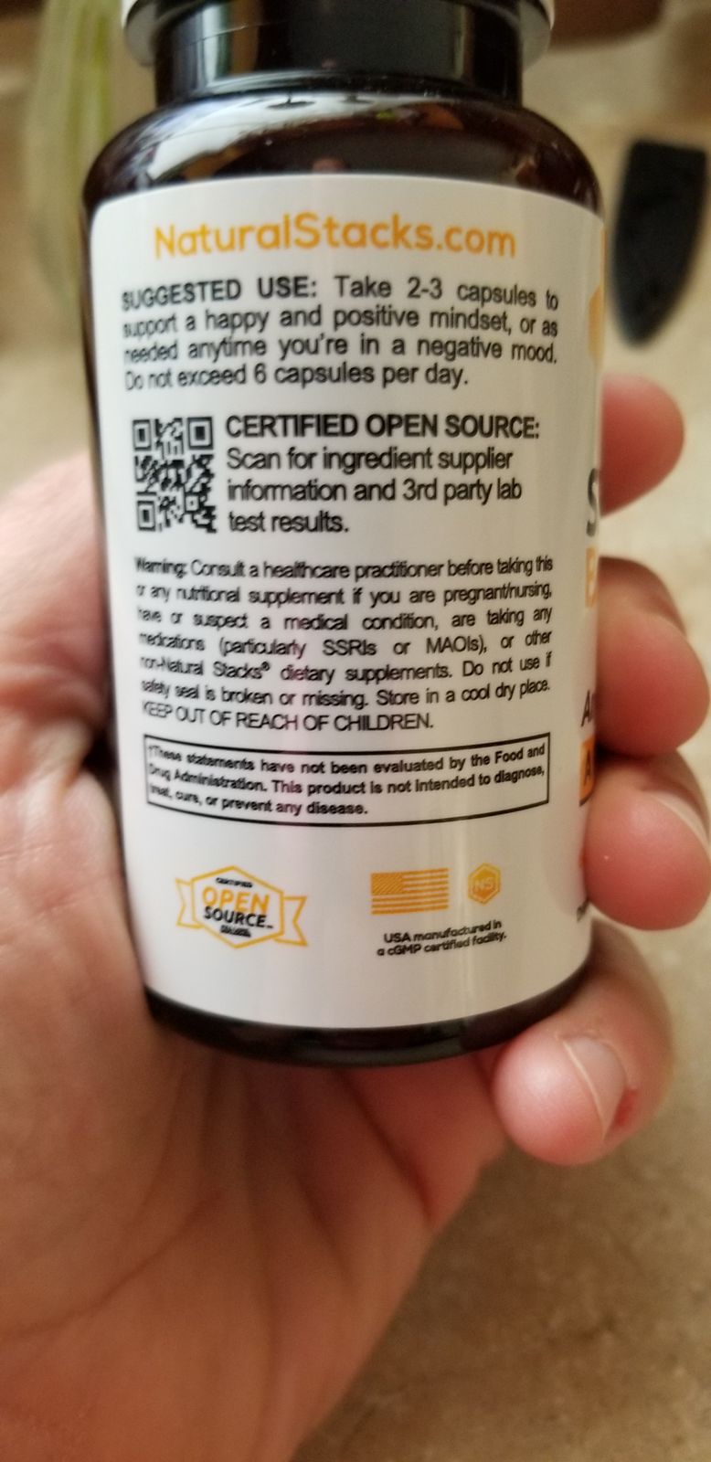 Serotonin Supplement - For Mood and Happiness - 60 ct. – Natural Stacks