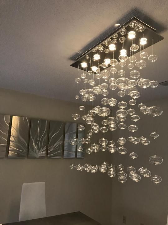 Rectangular Base Bubble Glass Chandelier - Ceiling lights | Sofary