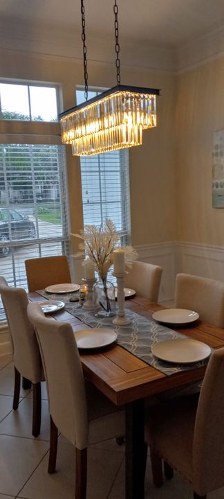 Vintage Rectangular Crystal Chandelier for Dining Room | Sofary